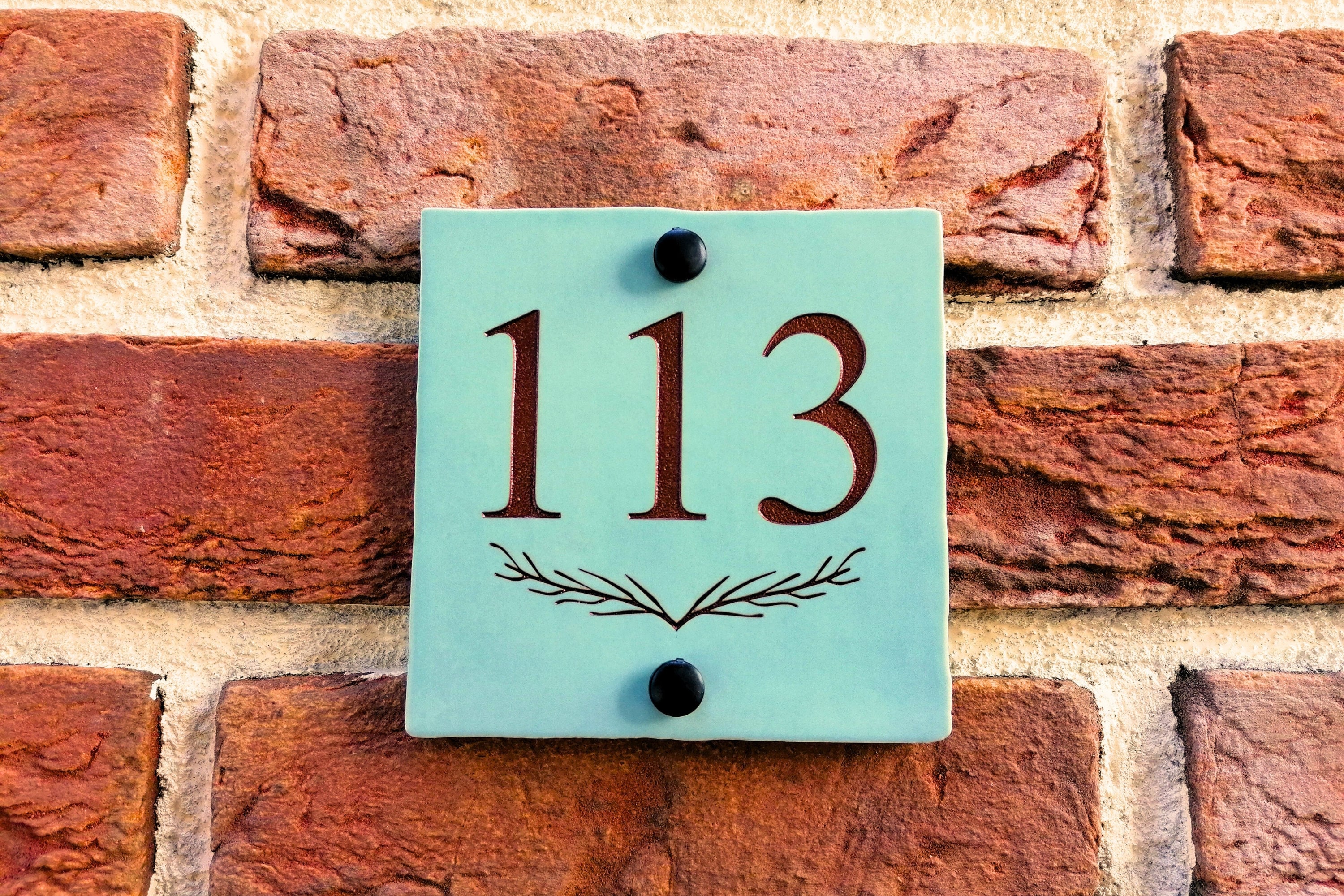 Engraved Light Green Ceramic Wall Tile Address Sign Irish - Etsy