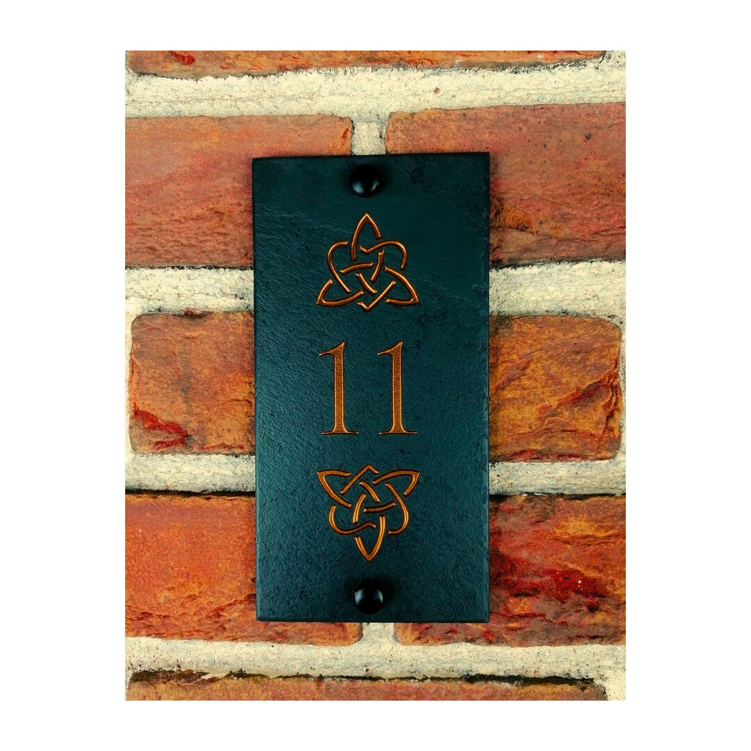 Deep Engraved Rustic Handmade Natural Slate House Sign Plaque Door ...