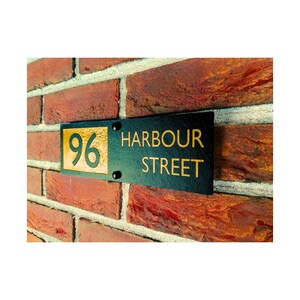 Rustic Handmade Deep Relief Engraved Natural Slate House Sign Plaque ...