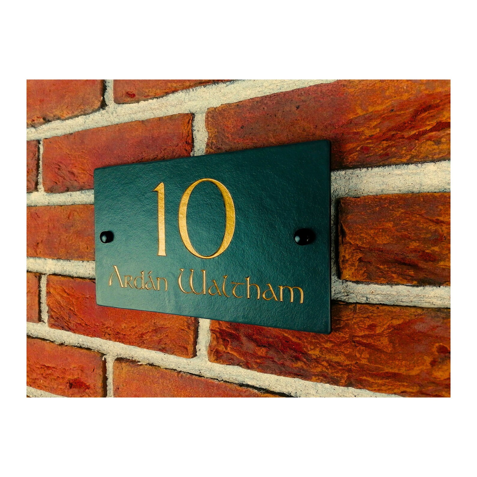 Rustic Natural Slate House Sign Plaque Door Number Street Name ...