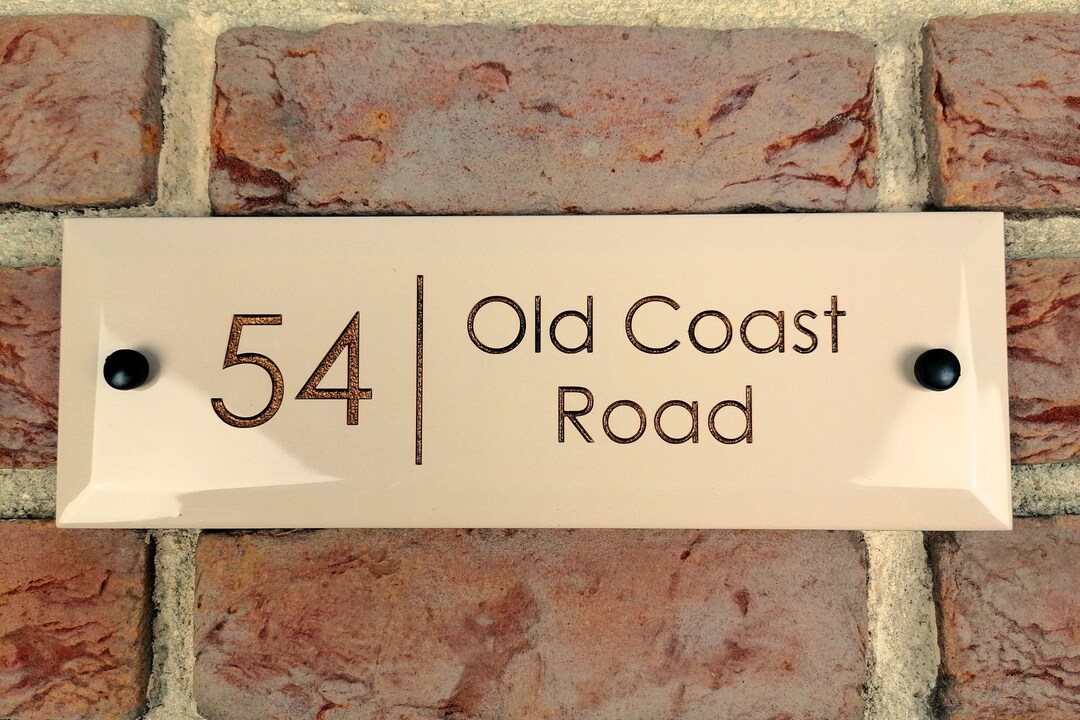 House Address Sign Ceramic Wall Tile | Custom Personalised Deep ...