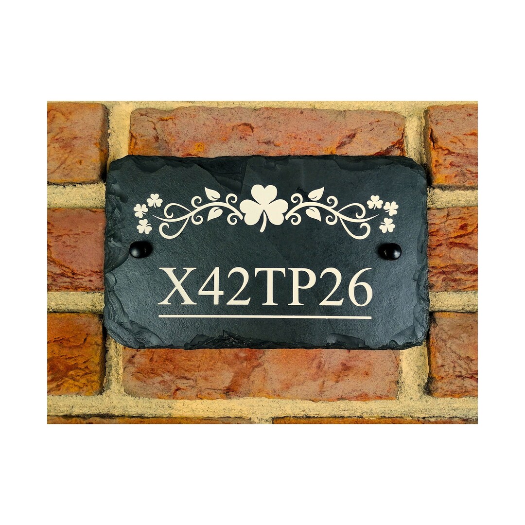Rustic Handmade Deep Engraved Natural Slate | House Sign Plaque Door ...