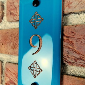 Engraved Blue Ceramic Wall Tile Address Sign 100mm X 200mm - Irish ...