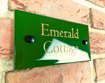 Relief Engraved Black Ceramic Wall Tile Address Sign Handmade Door ...