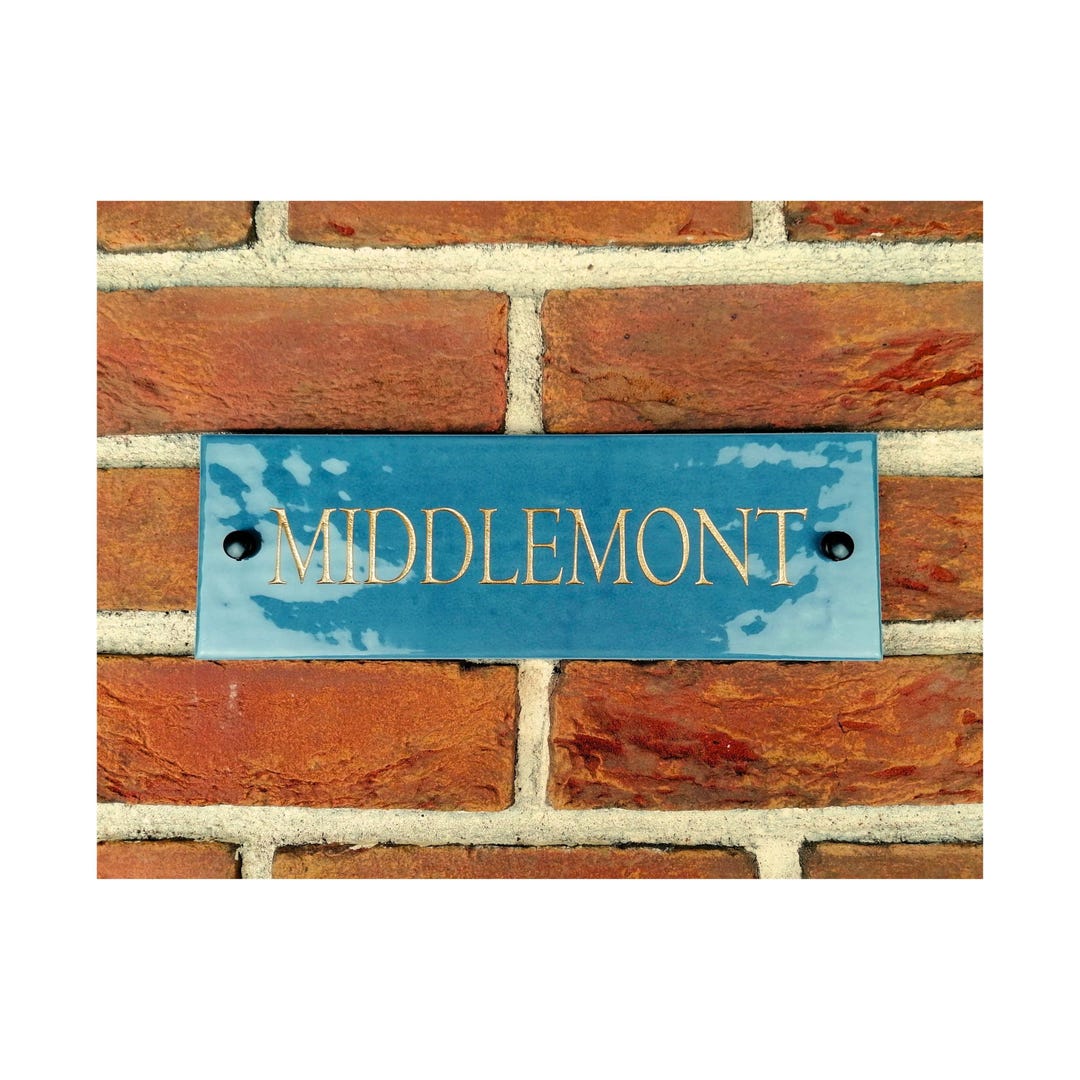 House Address Sign Ceramic Wall Tile | Custom Personalised Deep ...