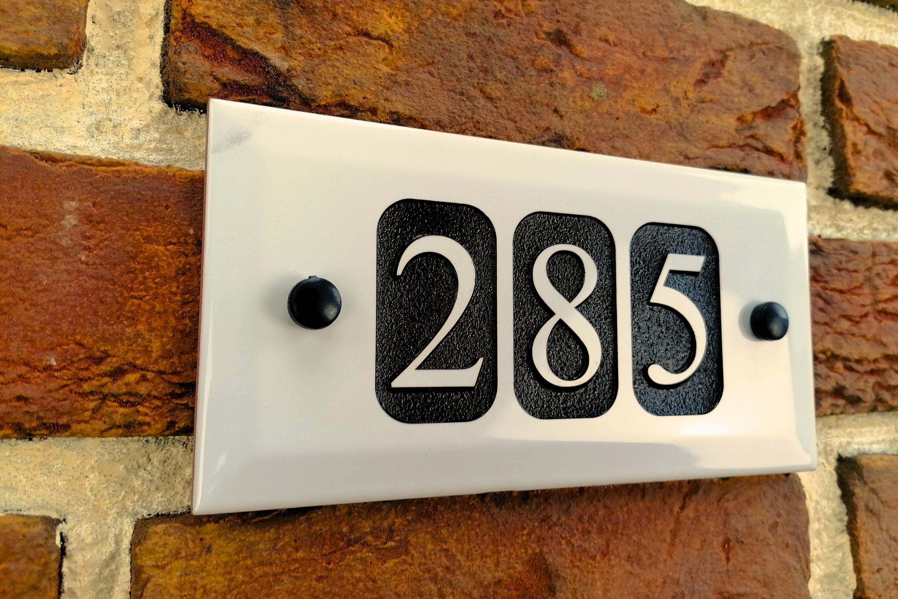 Relief Engraved White Ceramic Wall Tile Address Sign Irish - Etsy