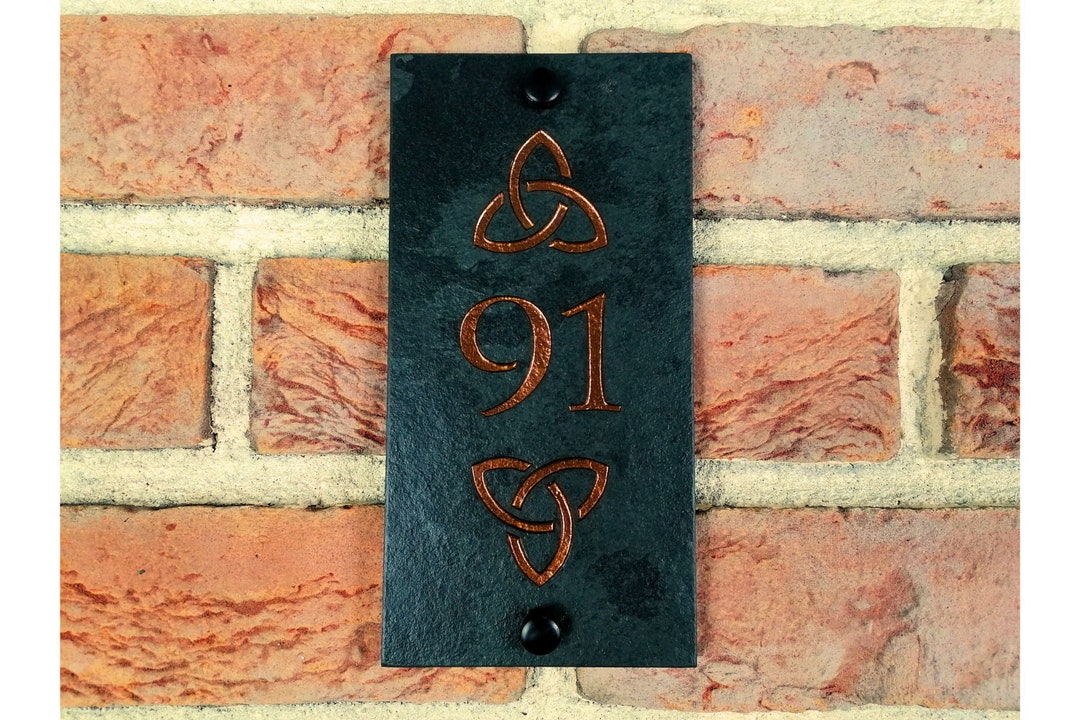 Deep Engraved Rustic Handmade Natural Slate House Sign Plaque Door ...