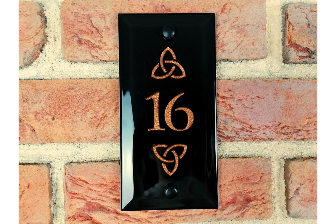 Engraved Black Ceramic Wall Tile | Address Sign 100mm X 200mm - Irish ...