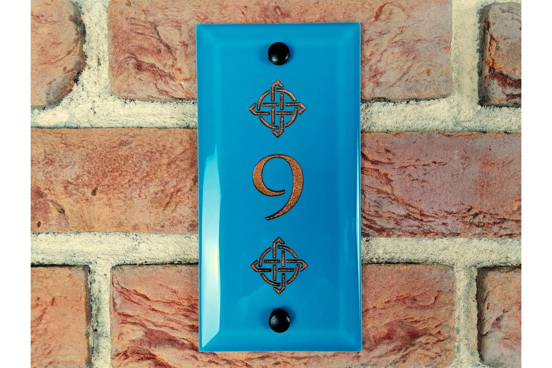 Engraved Blue Ceramic Wall Tile Address Sign 100mm X 200mm - Irish ...