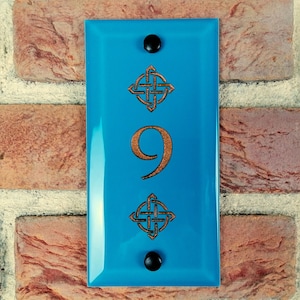 Engraved Blue Ceramic Wall Tile Address Sign 100mm X 200mm - Irish ...