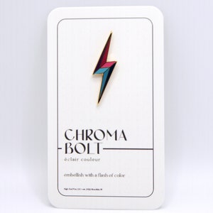 Chroma Bolt Enamel Pin - Etsy