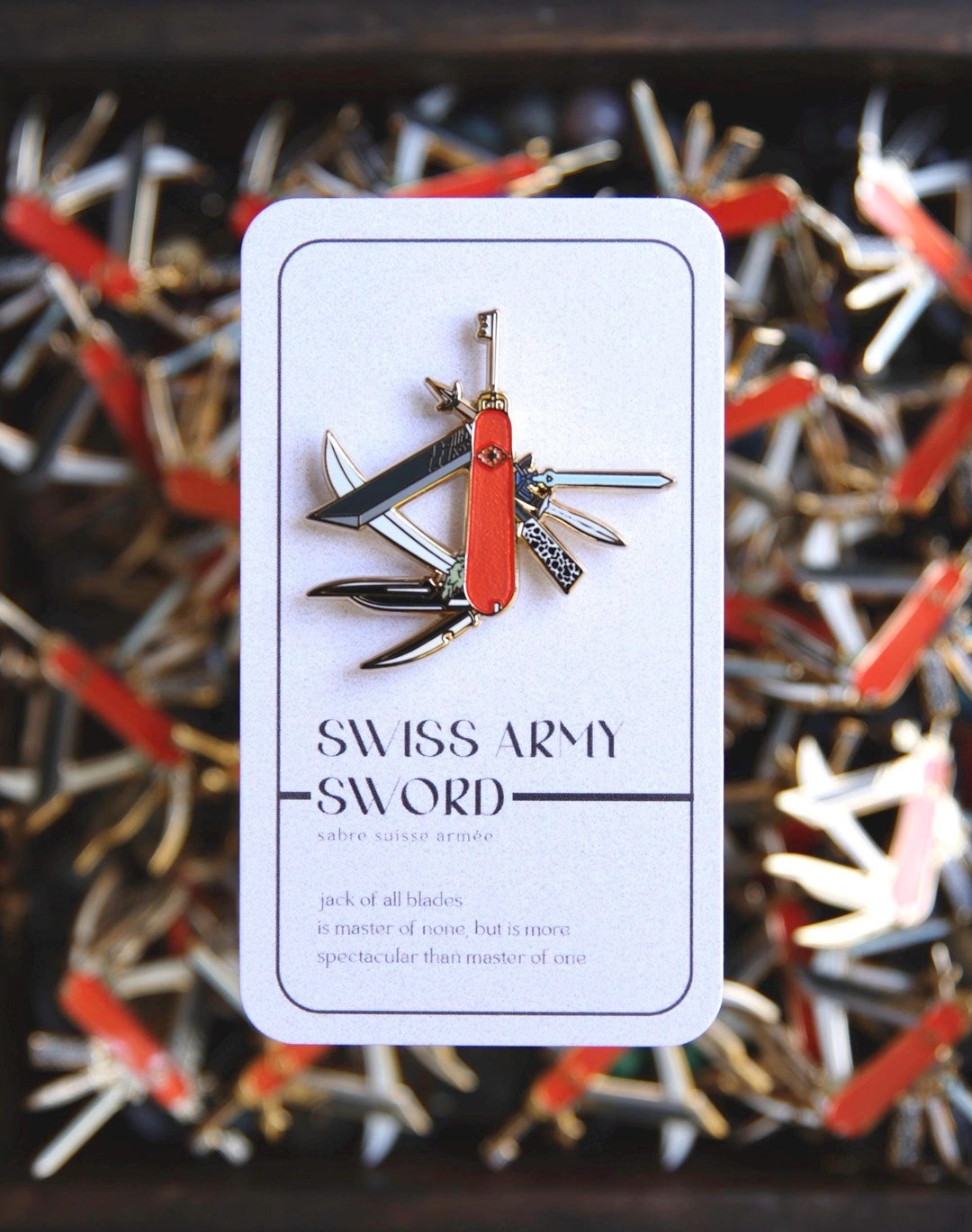 Swiss Army Sword Enamel Pin - Etsy