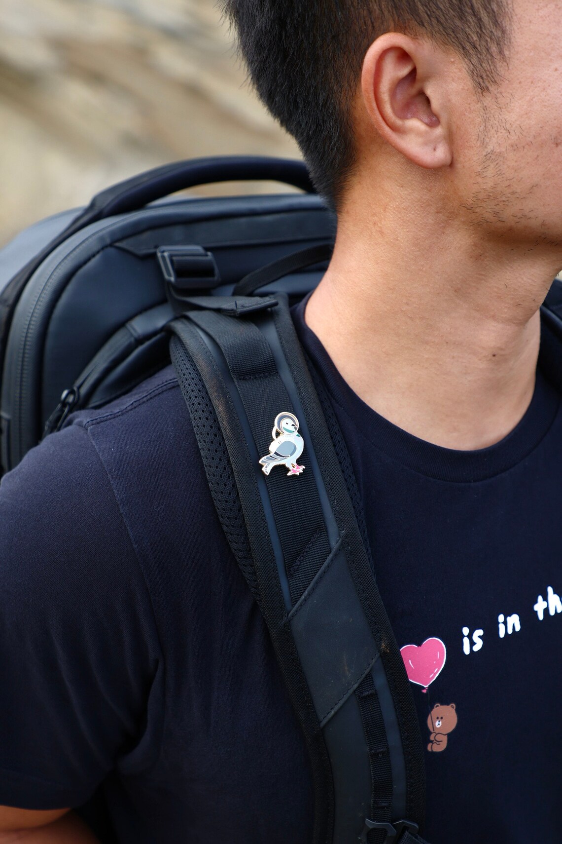 Astro Pigeon Enamel Pin - Etsy