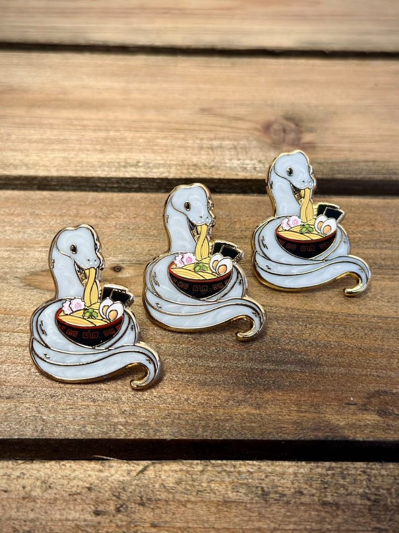 Ramen Snake Enamel Pin - Etsy