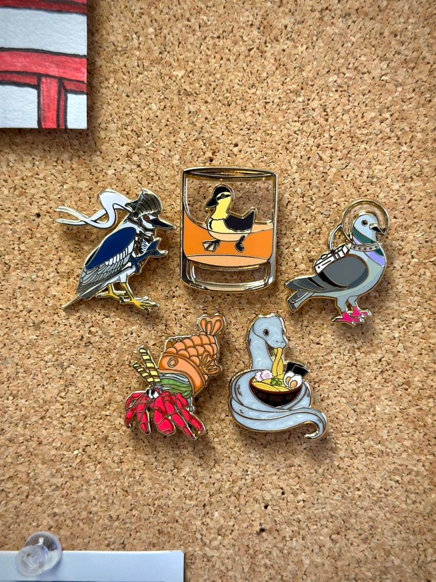 Ramen Snake Enamel Pin - Etsy
