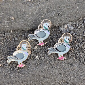 Astro Pigeon Enamel Pin - Etsy