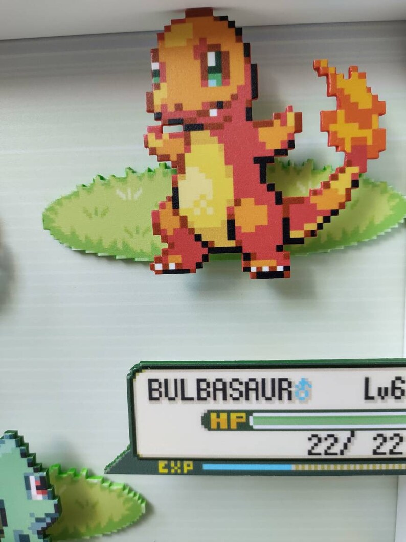 Pokemon Charmander Vs Bulbasaur 3D Model of the Legendary Game Diobox ...