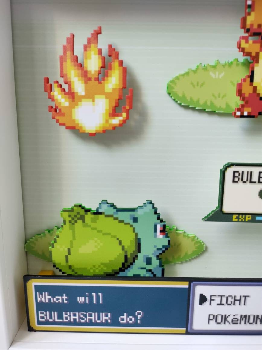 Pokemon Charmander Vs Bulbasaur 3D Model of the Legendary Game Diobox ...