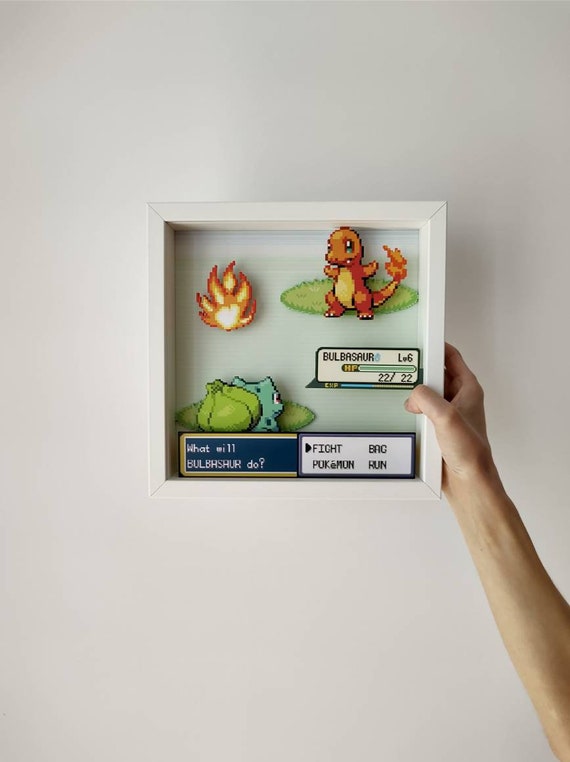 Pokemon Charmander Vs Bulbasaur 3D Model of the Legendary Game - Etsy