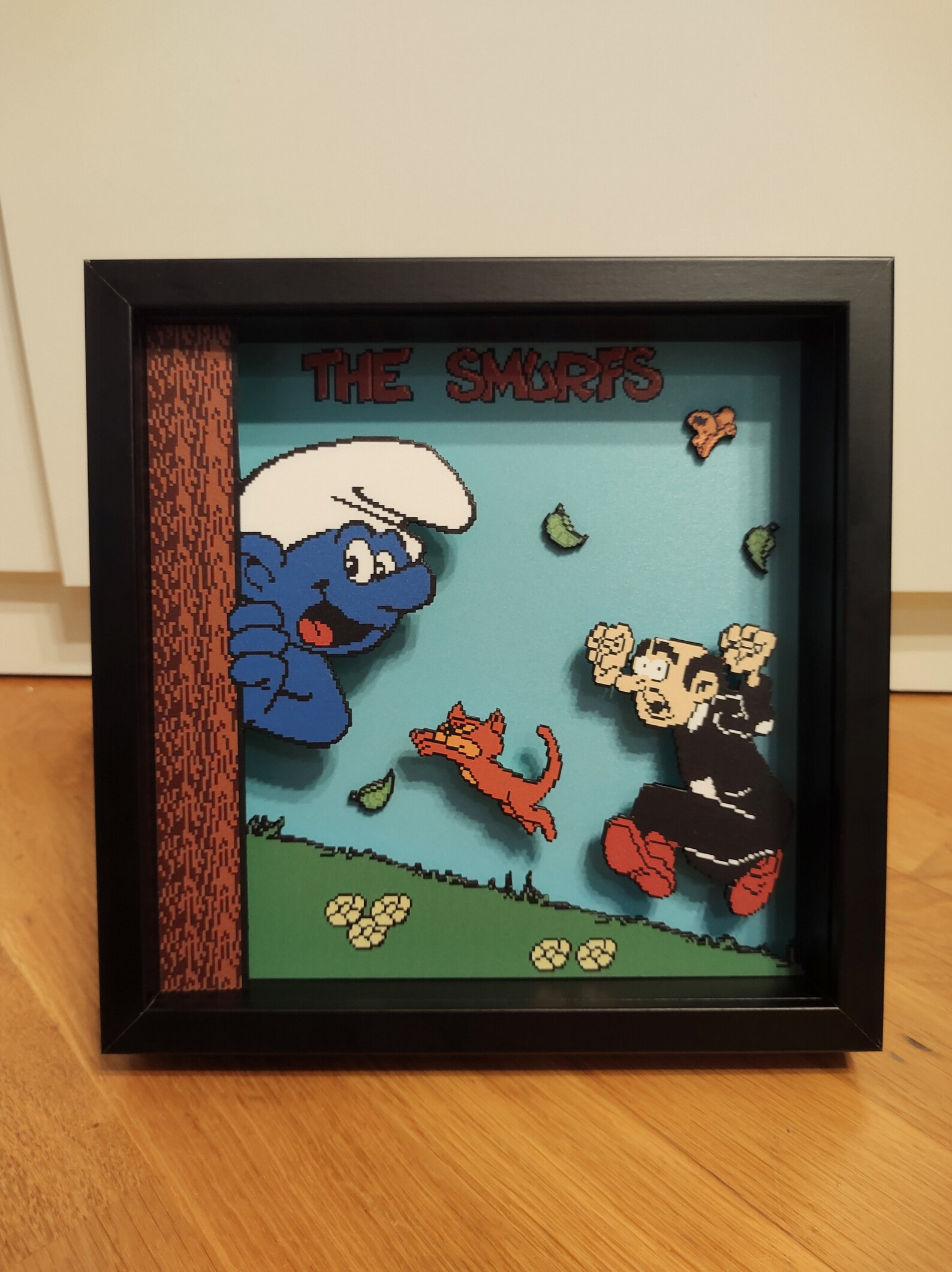 The Smurfs NES 3D Model of the Legendary Game Diobox Diorama | Etsy