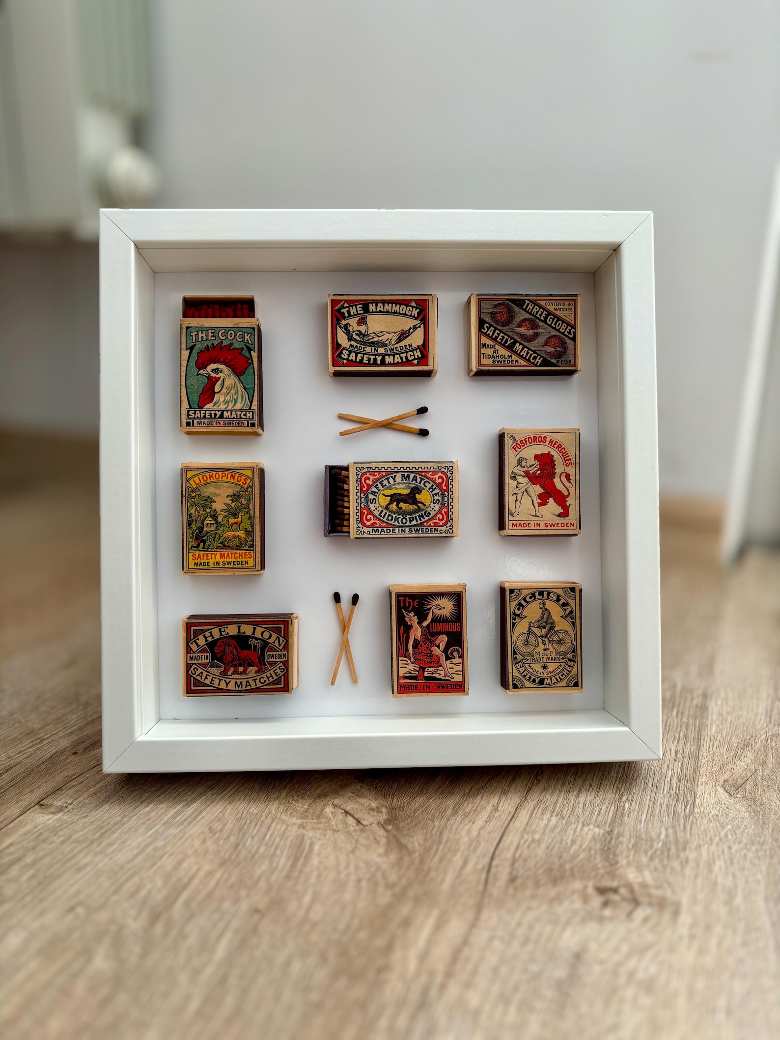 Vintage Matchbook Shadow Box Decorative Matchbook Display Frame for ...