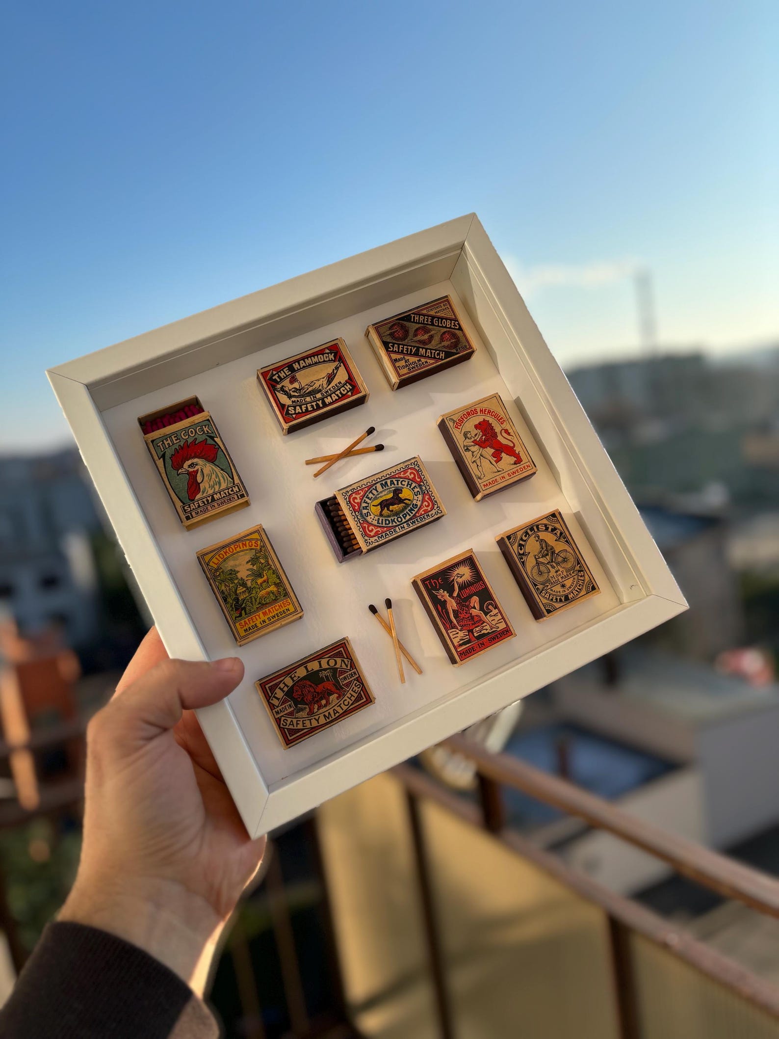 Vintage Matchbook Shadow Box Decorative Matchbook Display Frame for ...