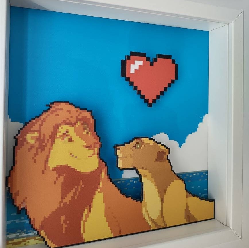 Lion Simba and Nala 3D Model of the Legendary Game Diobox Diorama ...