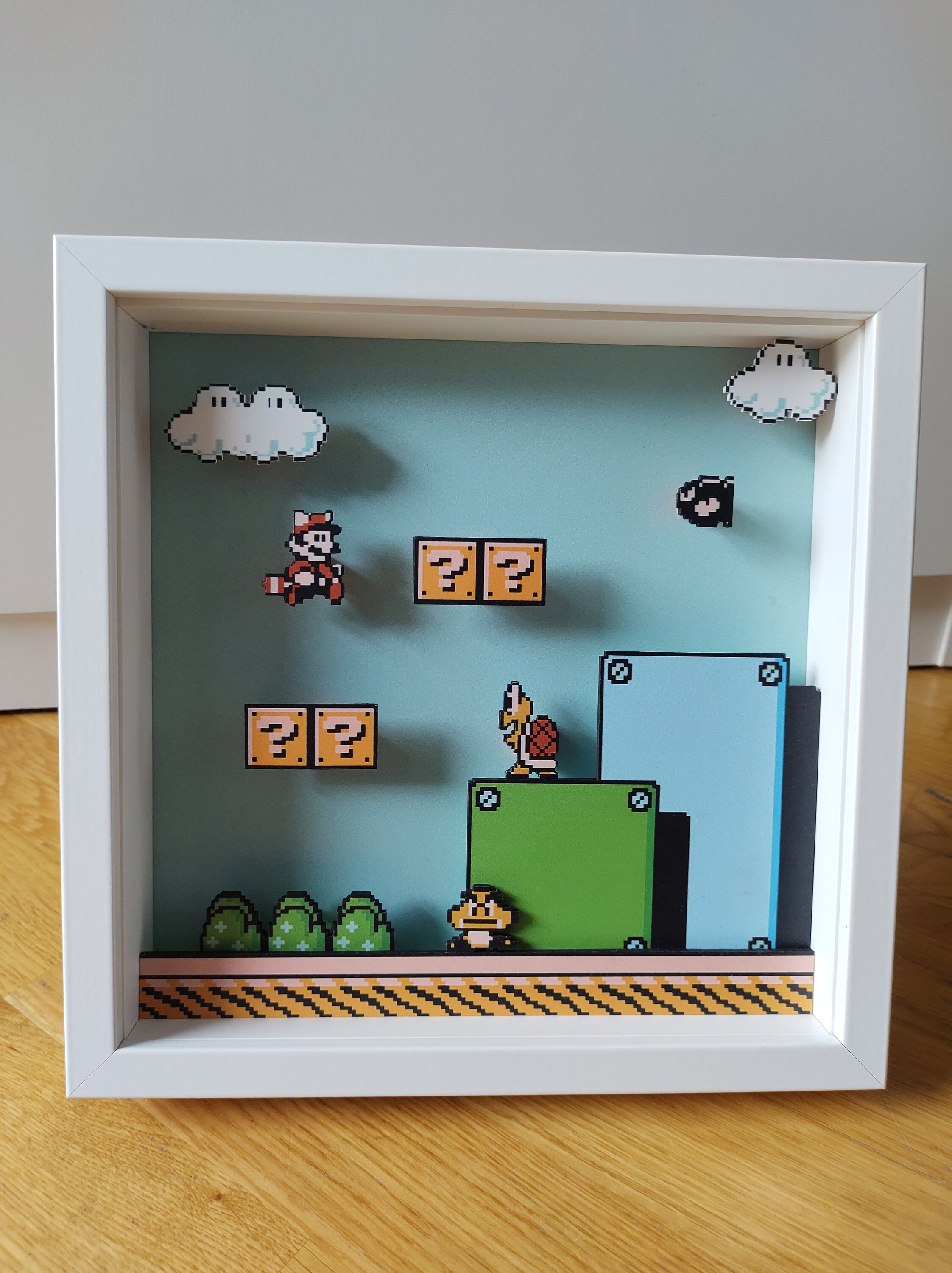 Super Mario 3 3D Model of the Legendary Game Diobox Diorama - Etsy UK