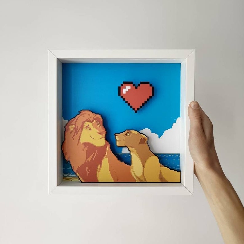Lion Simba and Nala 3D Model of the Legendary Game Diobox Diorama ...