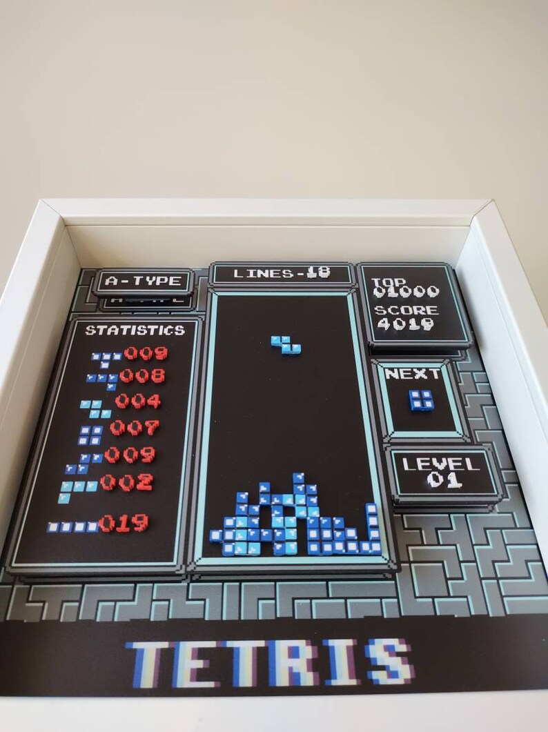 Tetris 3D Diorama Shadowbox: Retro Game Wall Art - Etsy