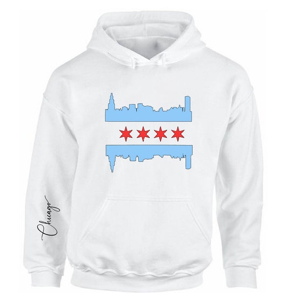 Chicago Flag Hoodie - Etsy