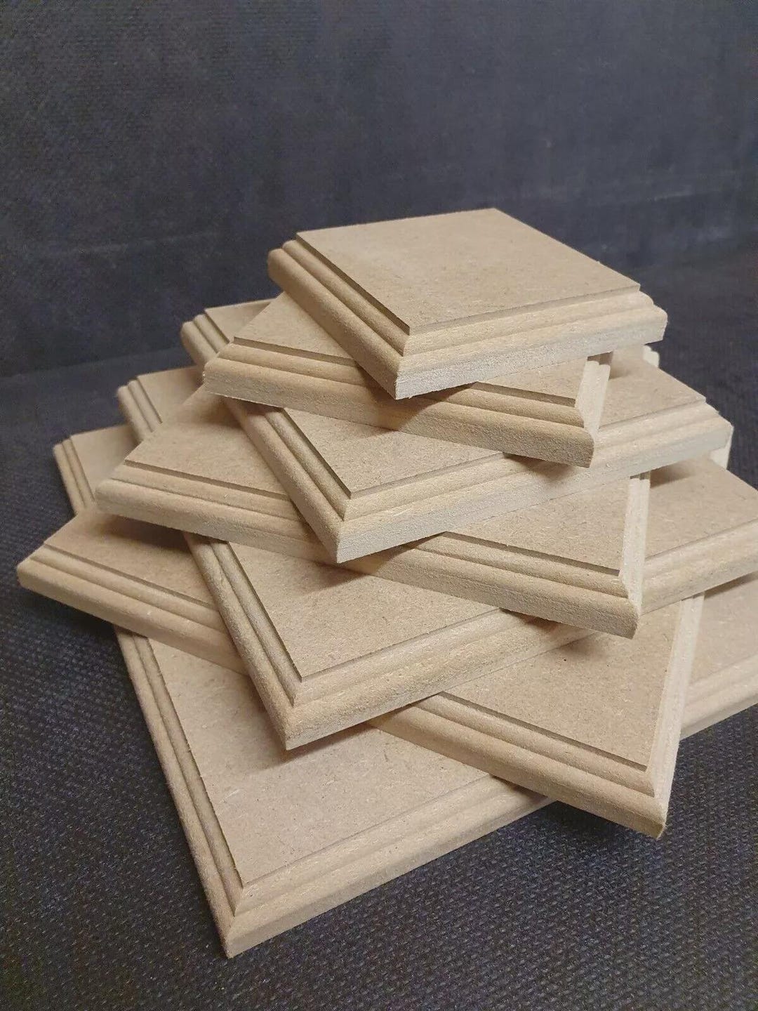 Wooden Base Templates Circles Plinth Squares Signs Trophy Display Stand ...