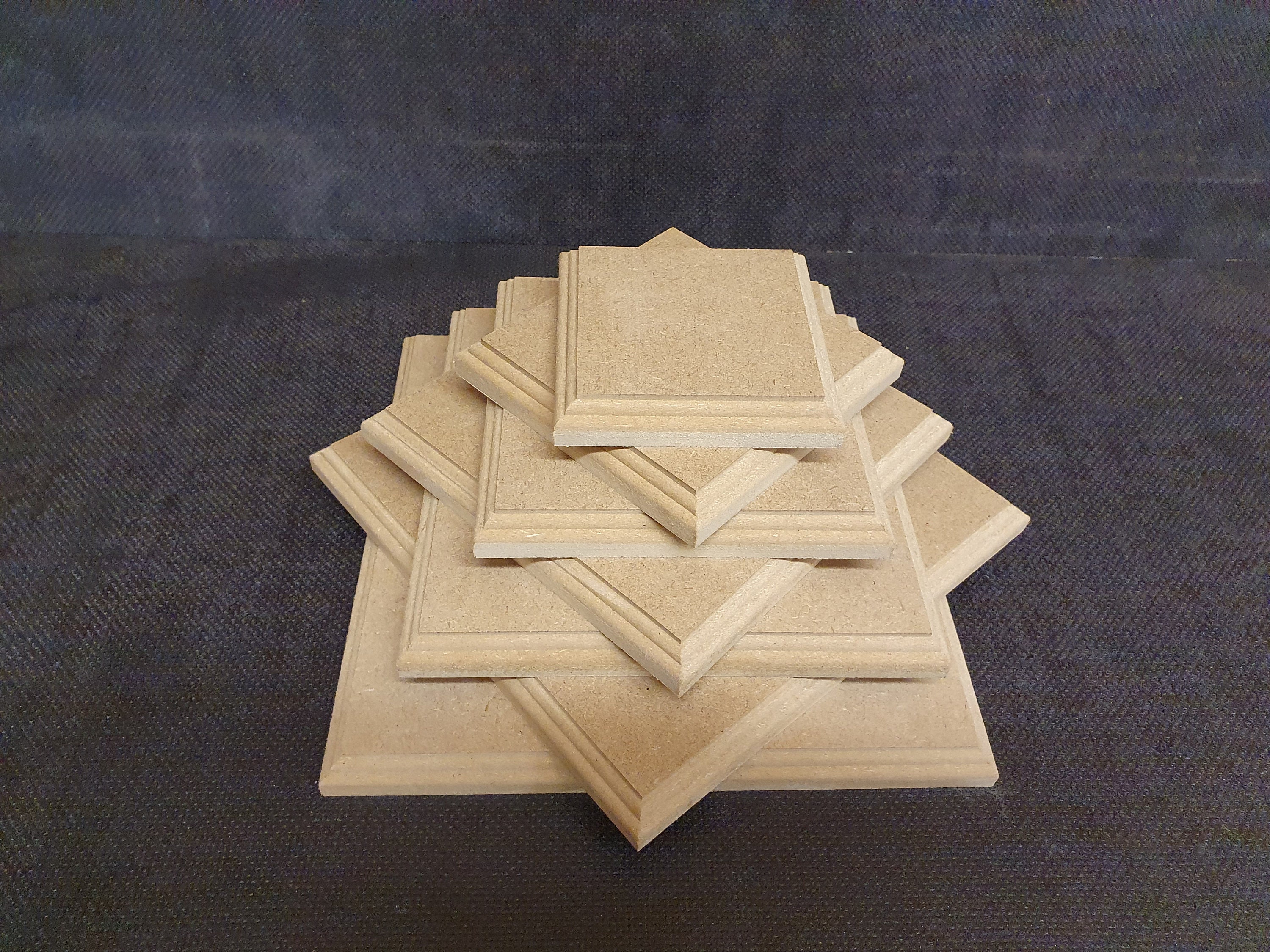 Wooden Plaques Templates Plinth Squares Signs Trophy Display Stand 18mm ...