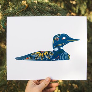 Loon Wall Art - Cabin Core Decor -print-cabin Art - Loons - Maine Loon ...