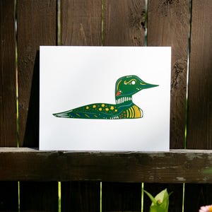 Loon Wall Art - Cabin Core Decor -print-cabin Art - Loons - Maine Loon ...