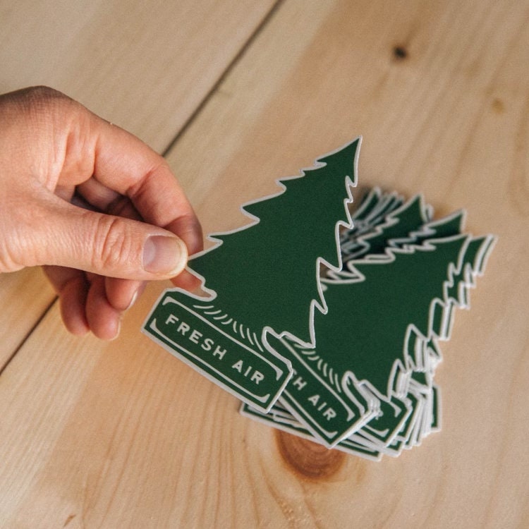 Pine Tree Waterproof Sticker - Fresh Air Bumper Sticker (2.5in) - Etsy