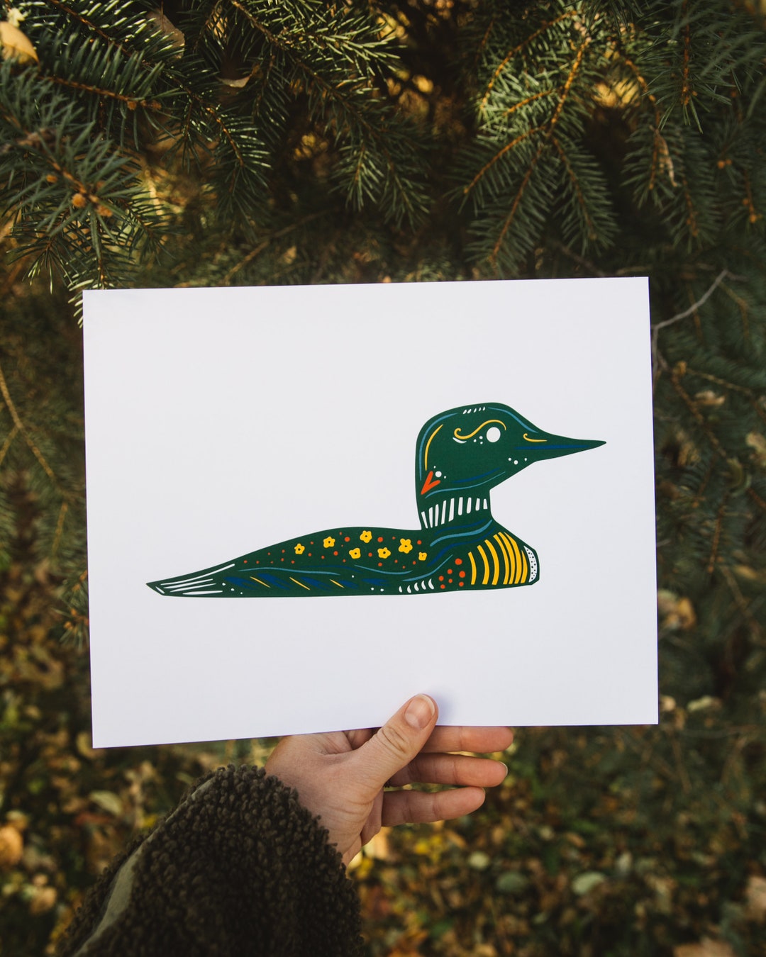 Loon Wall Art Cabin Core Decor print-cabin Art Loons Maine Loon ...