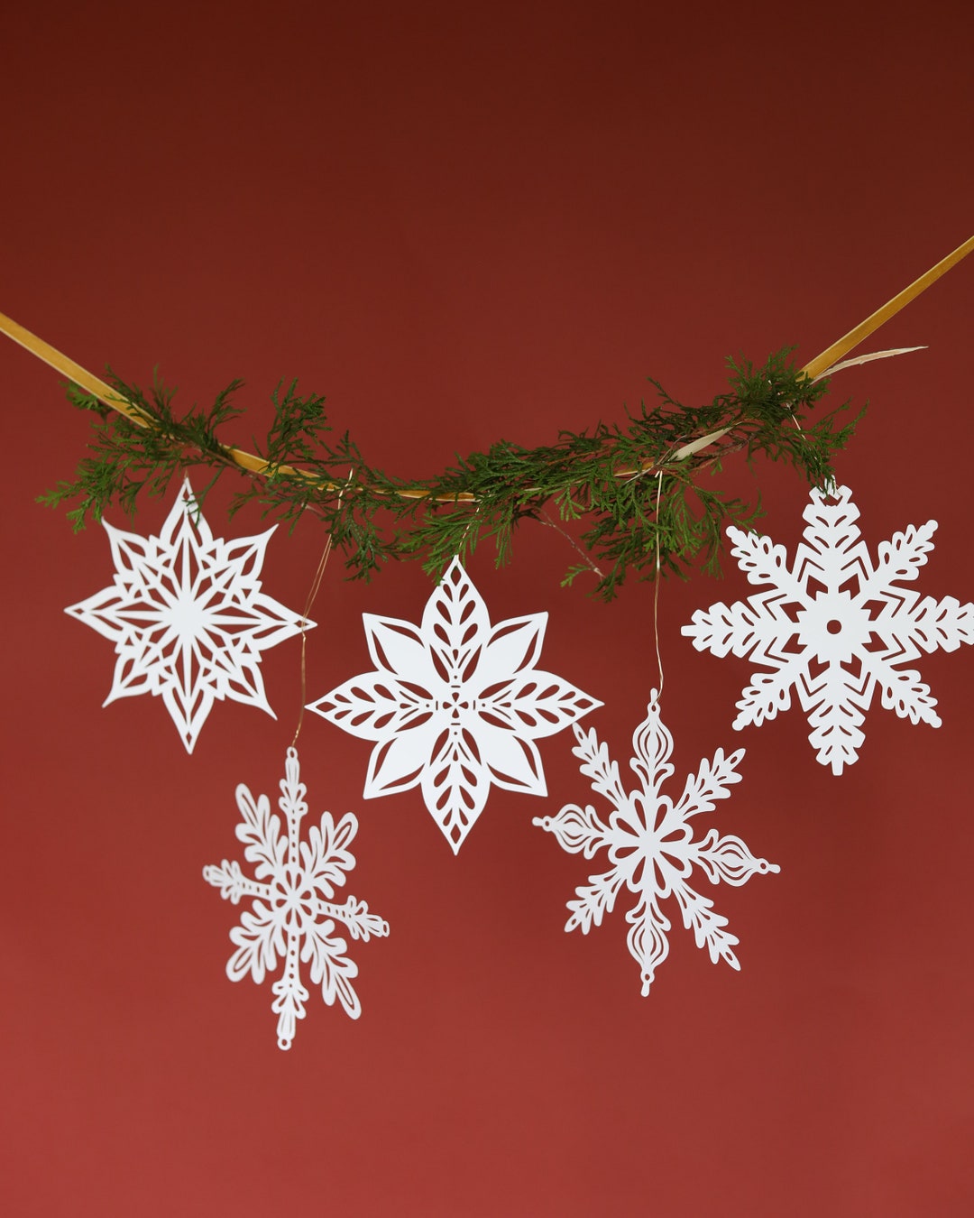 Paper Snowflake Set of 5 - Holiday Decor - Snowflakes - Winter - Etsy