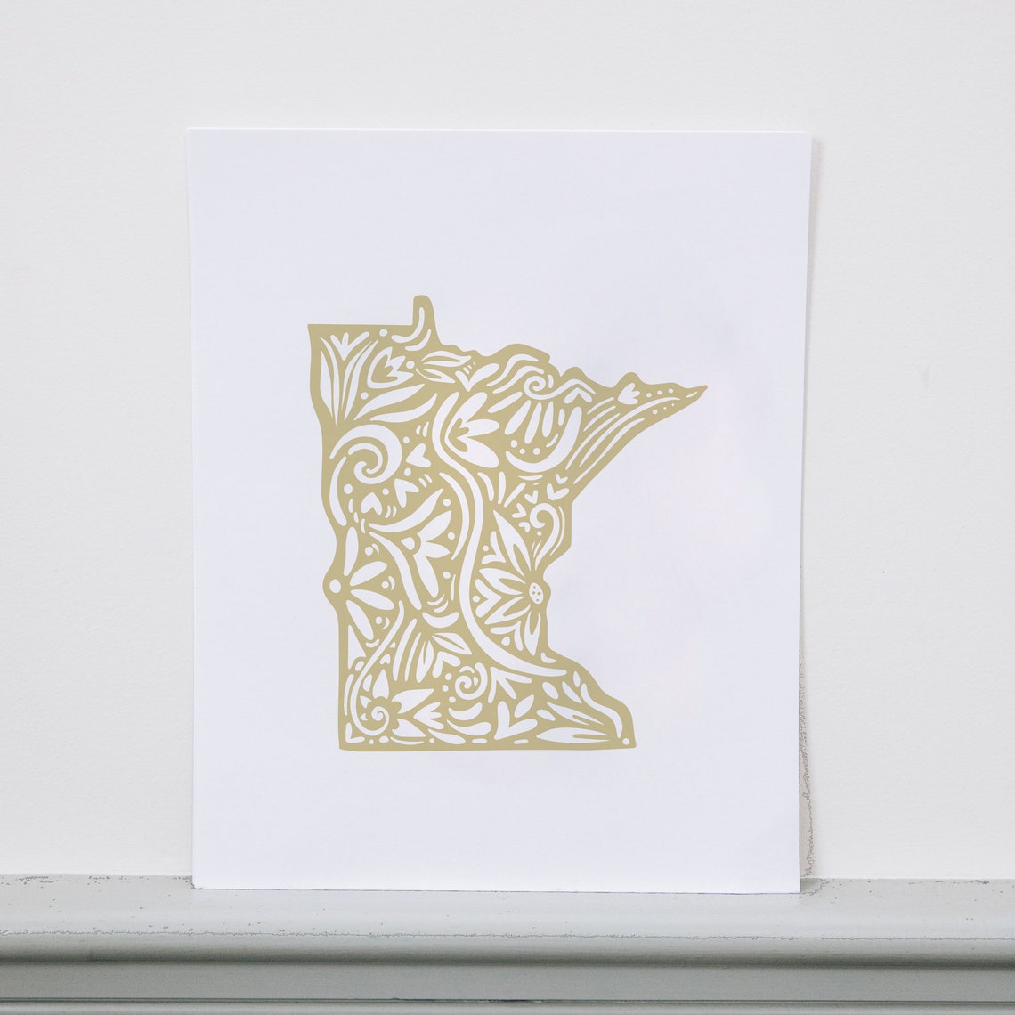 Minnesota State Wall Art Nordic Art Minnesotan Minnesota Theme Home ...