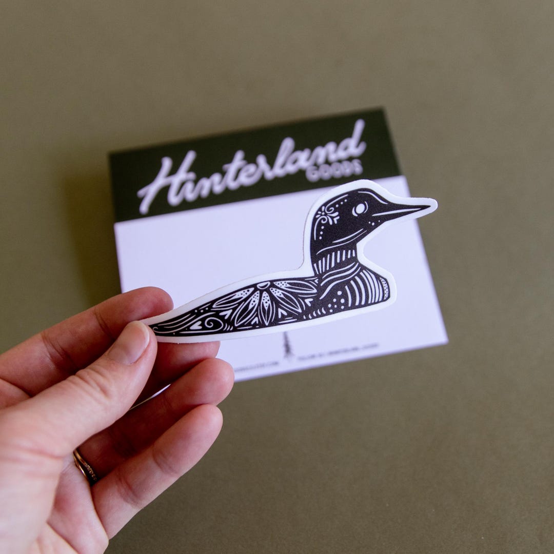 Loon Sticker - Minnesota Loon - Maine Loon - Water Bottle Sticker ...