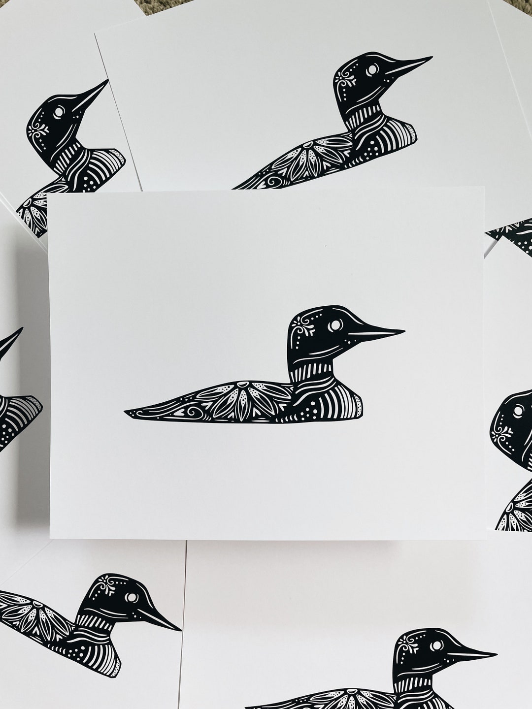Loon Wall Art - Nordic Art -print-cabin Art - Classic Loon - Common ...