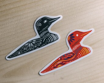 Loon With Trees Decal Car Decal Loon on a Lake Sticker - Etsy