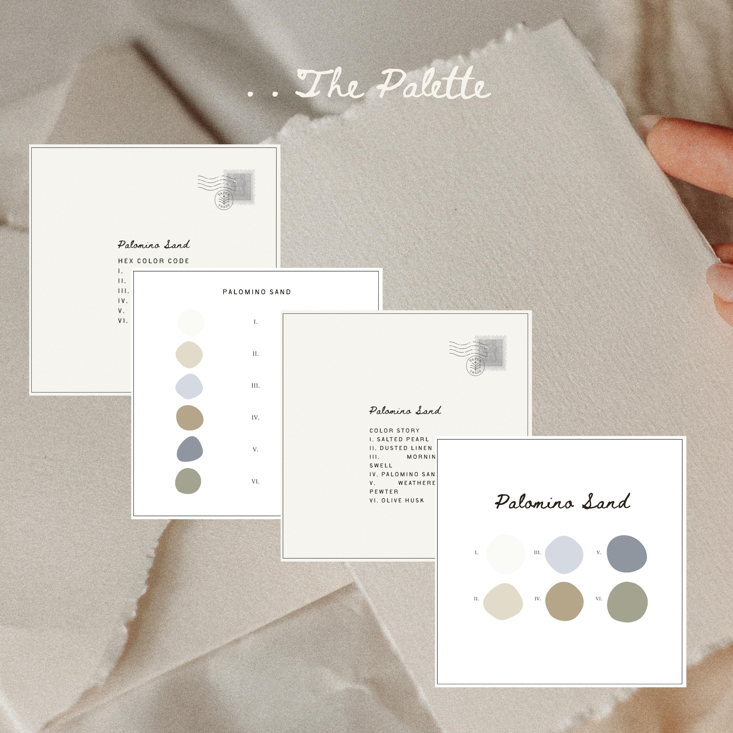6 Earthy Curated HEX & RGB Color Swatches Soft Neutral for Typography ...
