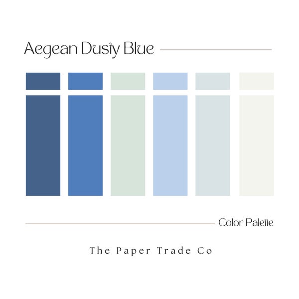 Dusty Blue Palette - Etsy