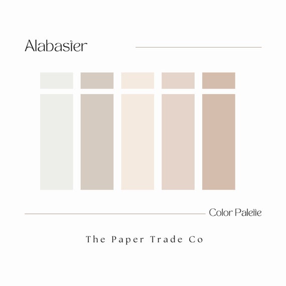 Alabaster Color Palette Pastel Soft Neutral HEX Color - Etsy Canada