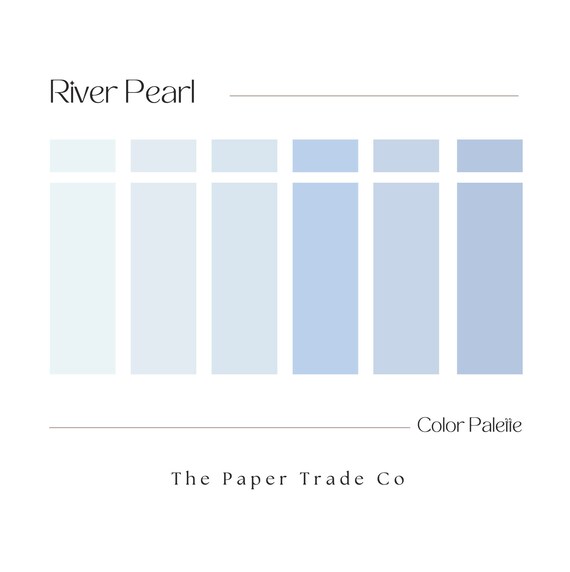 River Pearl Color Palette Pastel Soft Neutral HEX Color - Etsy Canada
