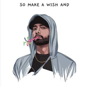 Funny Eminem Birthday Card - Printable Card - Slim Shady You Only Get ...