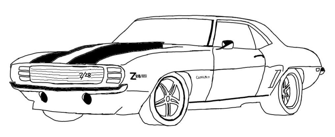 Camaro Z28 Drawing PNG and SVG - Etsy