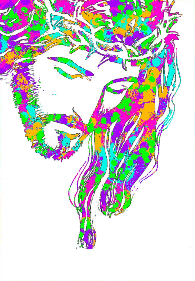 Jesus Christ in Color Splash. - Etsy