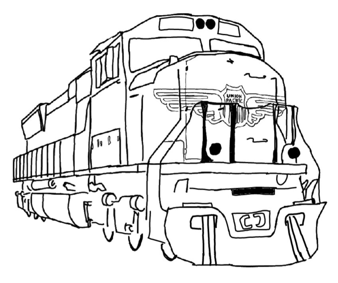 Union Pacific Locomotive Rendering PNG and SVG File. - Etsy